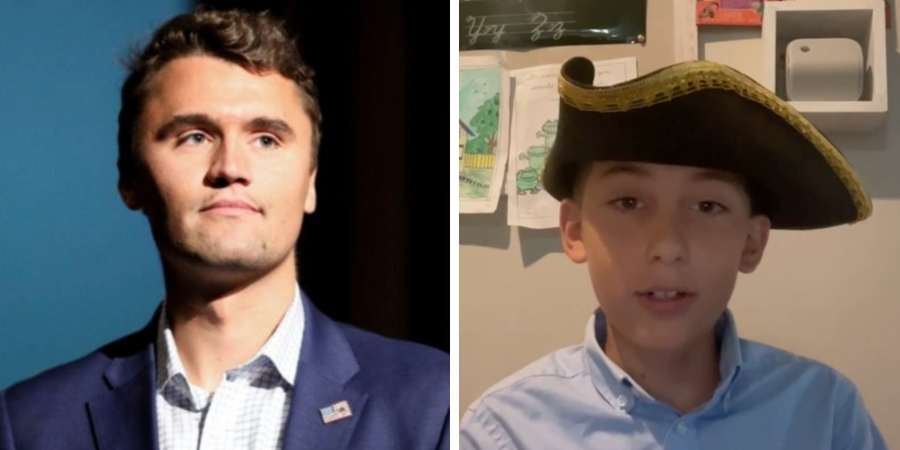 Boy reprimanded at school over Gadsden flag tells Charlie Kirk, ‘If it ...