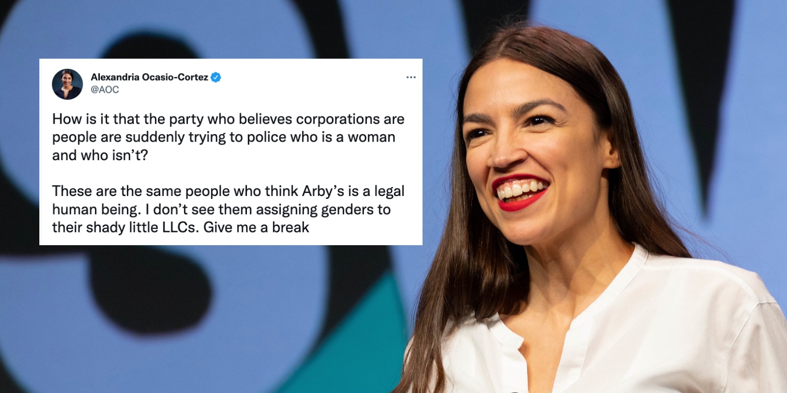 AOC questions the GOP's right to define 'woman' because they believe in ...