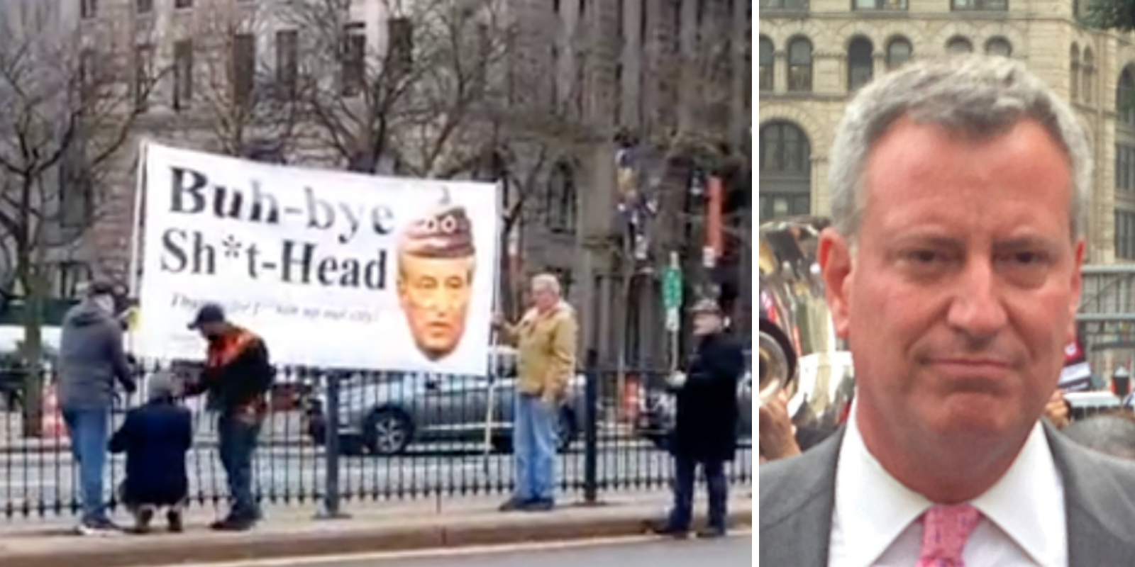 'Buh-bye sh*t head': de Blasio moves last press conference after being ...