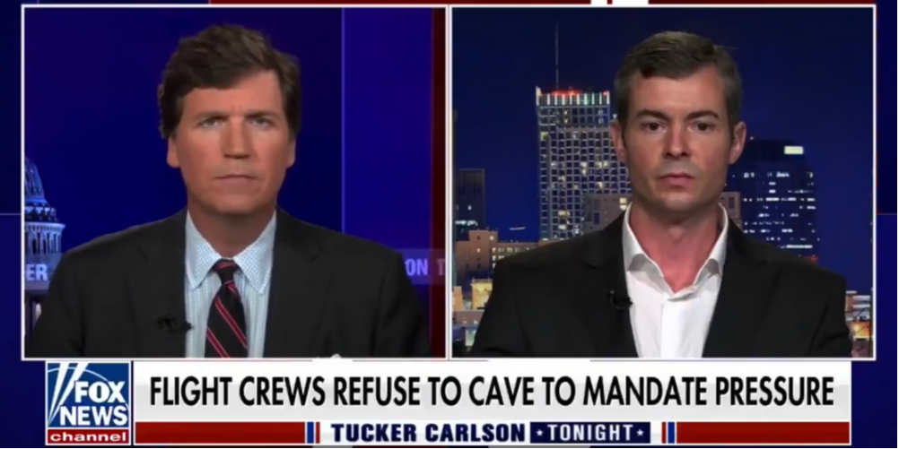 WATCH: Airline pilot tells Tucker Carlson he won't 'be coerced' into ...