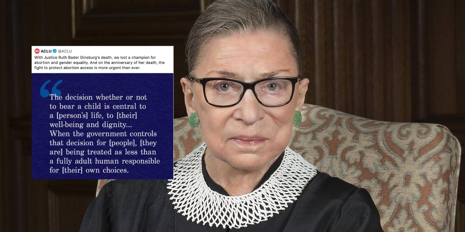 ACLU redacts RBG quote on abortion to remove 'offensive' mention of ...