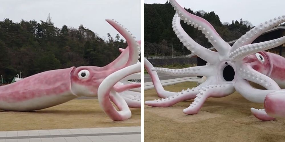 Japanese town builds giant squid statue using COVID relief money | The ...