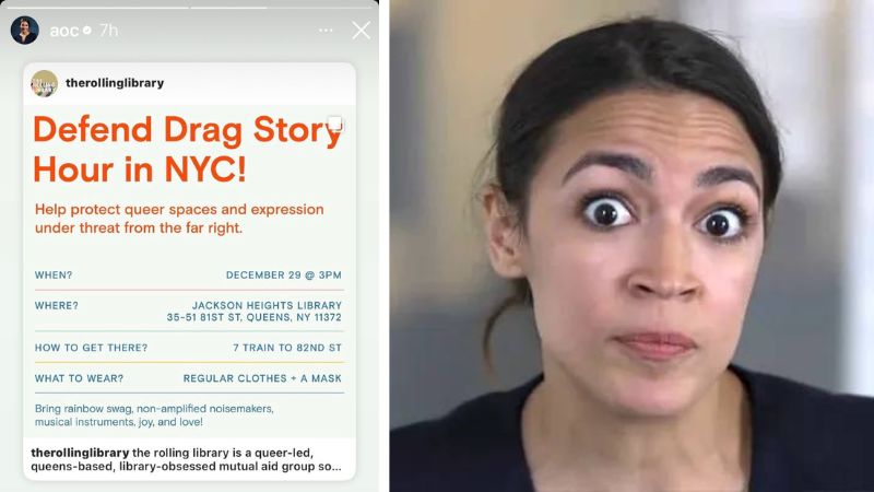 BREAKING: AOC promotes far-left plan to 'defend' NYC Drag Queen Story ...
