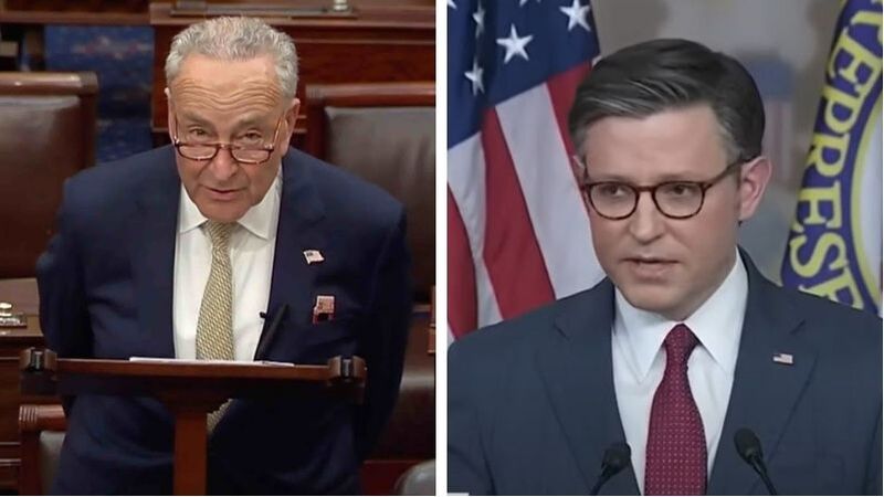 Chuck Schumer brags to Senators about Mike Johnson giving Dems ...