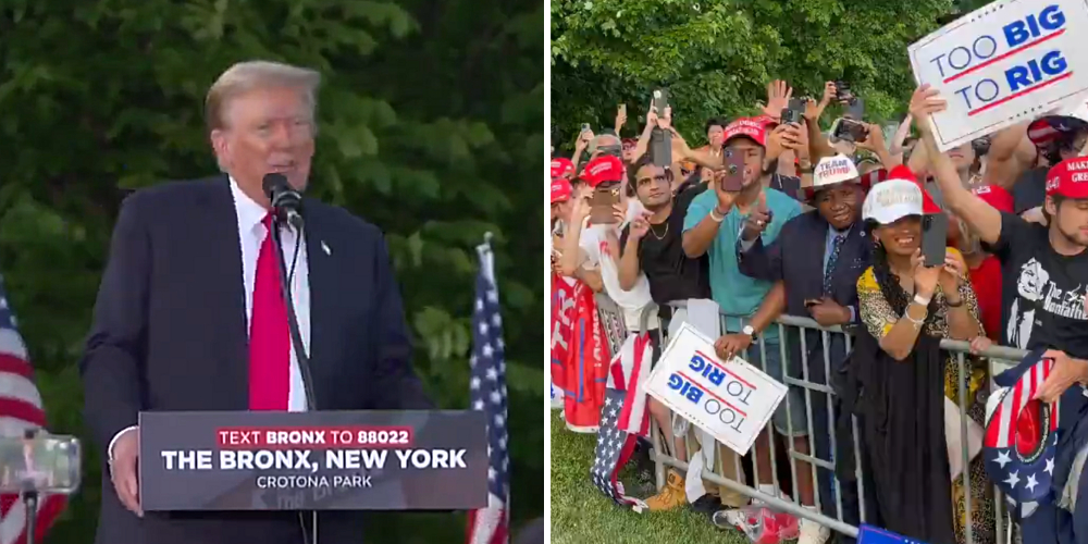 CBS reports that Trump’s Bronx rally ‘did look a lot like America ...