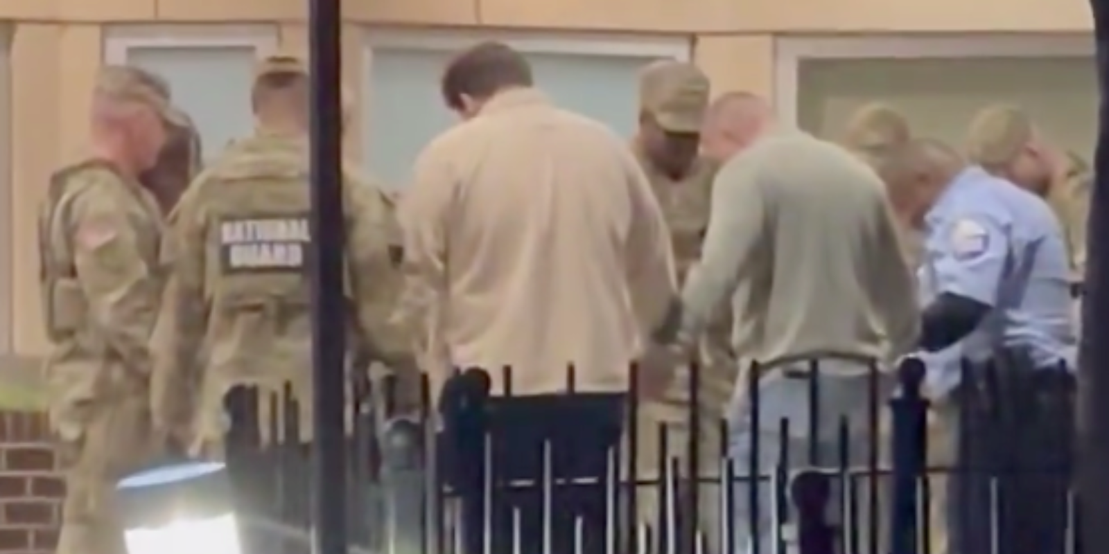 National Guard, law enforcement pray outside DC hospital after 2 ...
