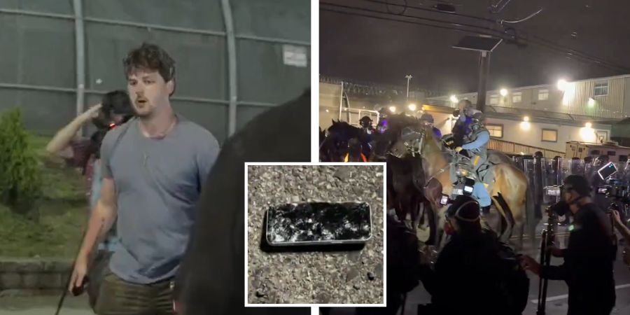 New Jersey anti-ICE rioters rob Cam Higby of phone, clash with state ...