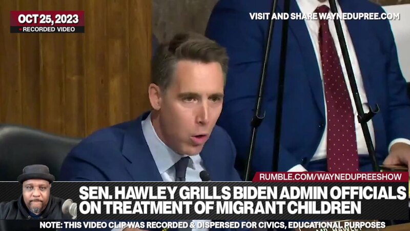 Sen. Hawley fearlessly confronts Biden Admin on treatment of migrant ...