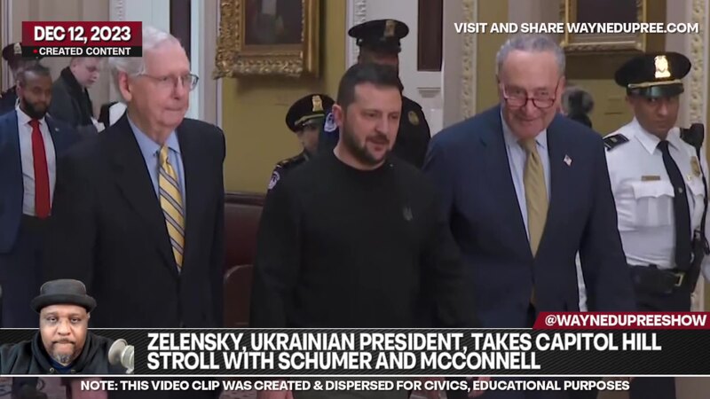 Zelensky, Ukrainian President, Takes Capitol Hill Stroll with Schumer ...
